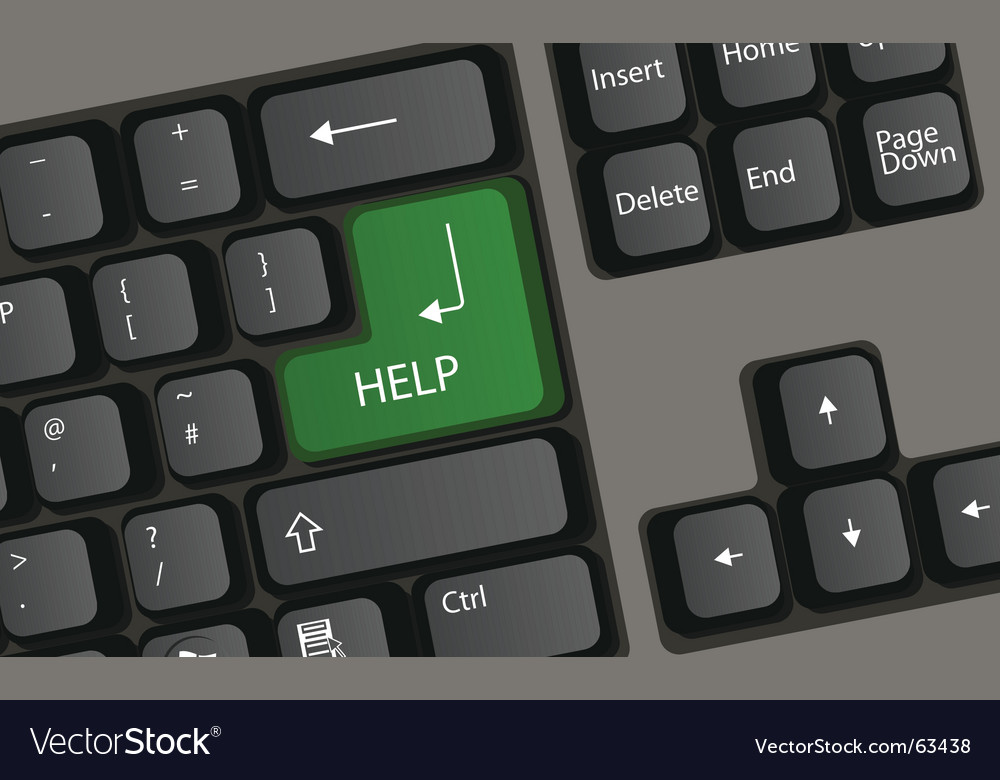 Help button Royalty Free Vector Image - VectorStock