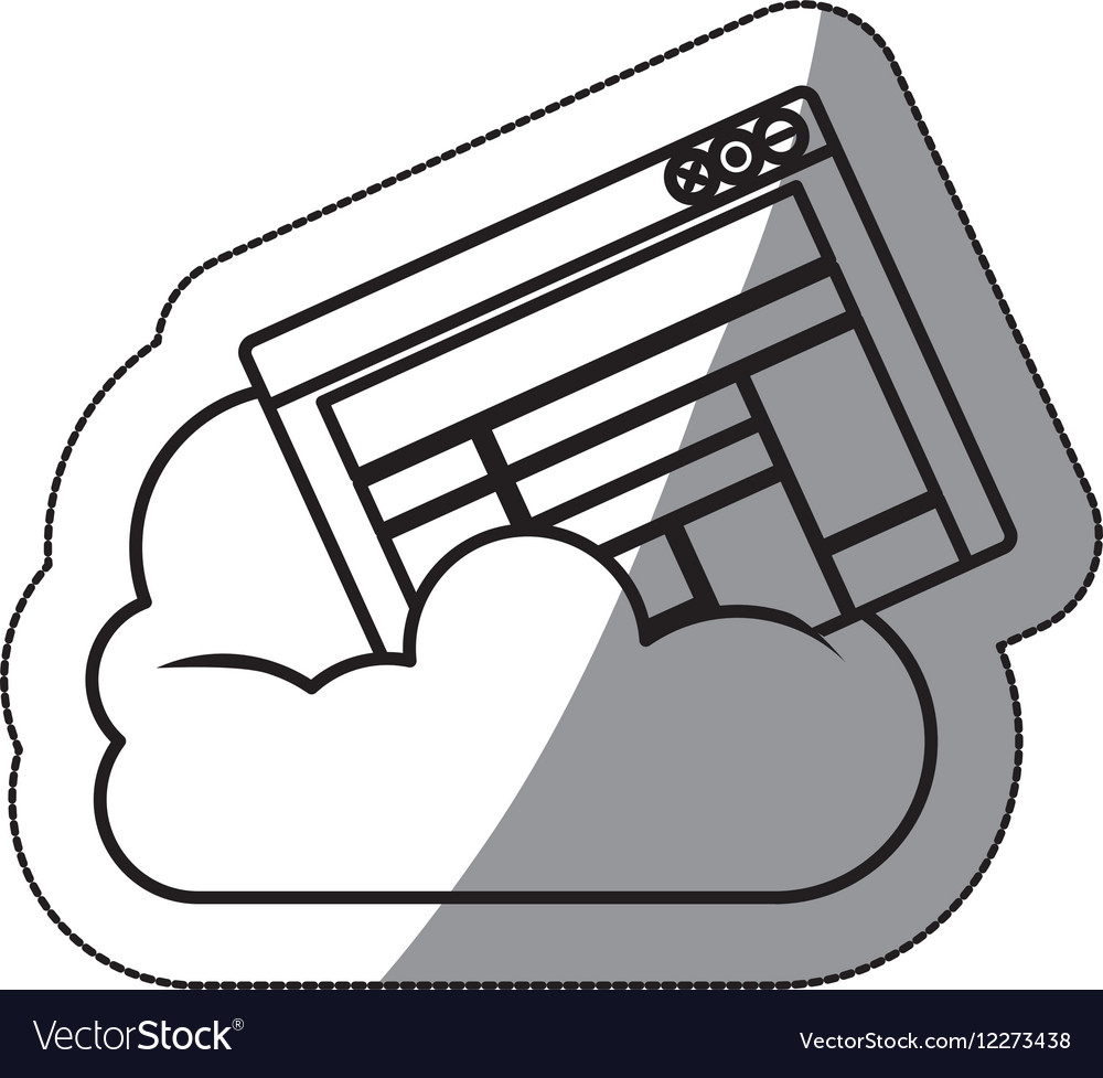 Isolated cloud computing design Royalty Free Vector Image