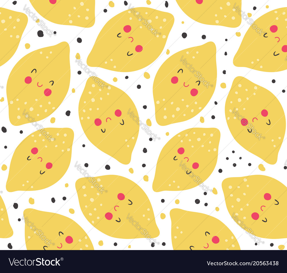 Lemon pattern Royalty Free Vector Image - VectorStock