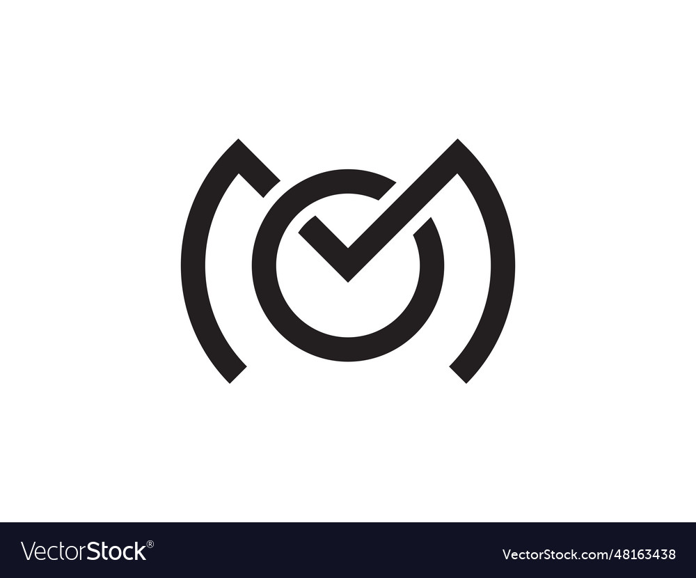 Modern monogram letter mo or om logo design Vector Image