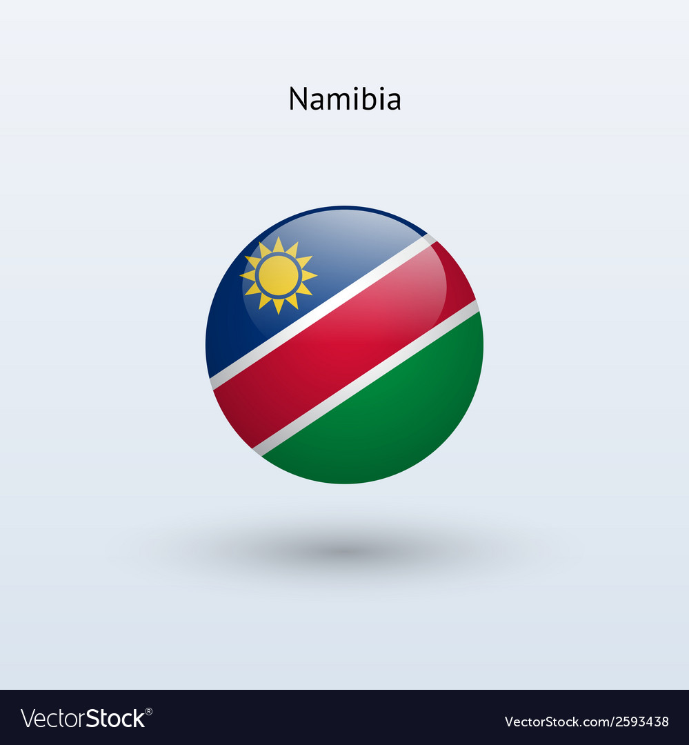 Namibia round flag Royalty Free Vector Image - VectorStock