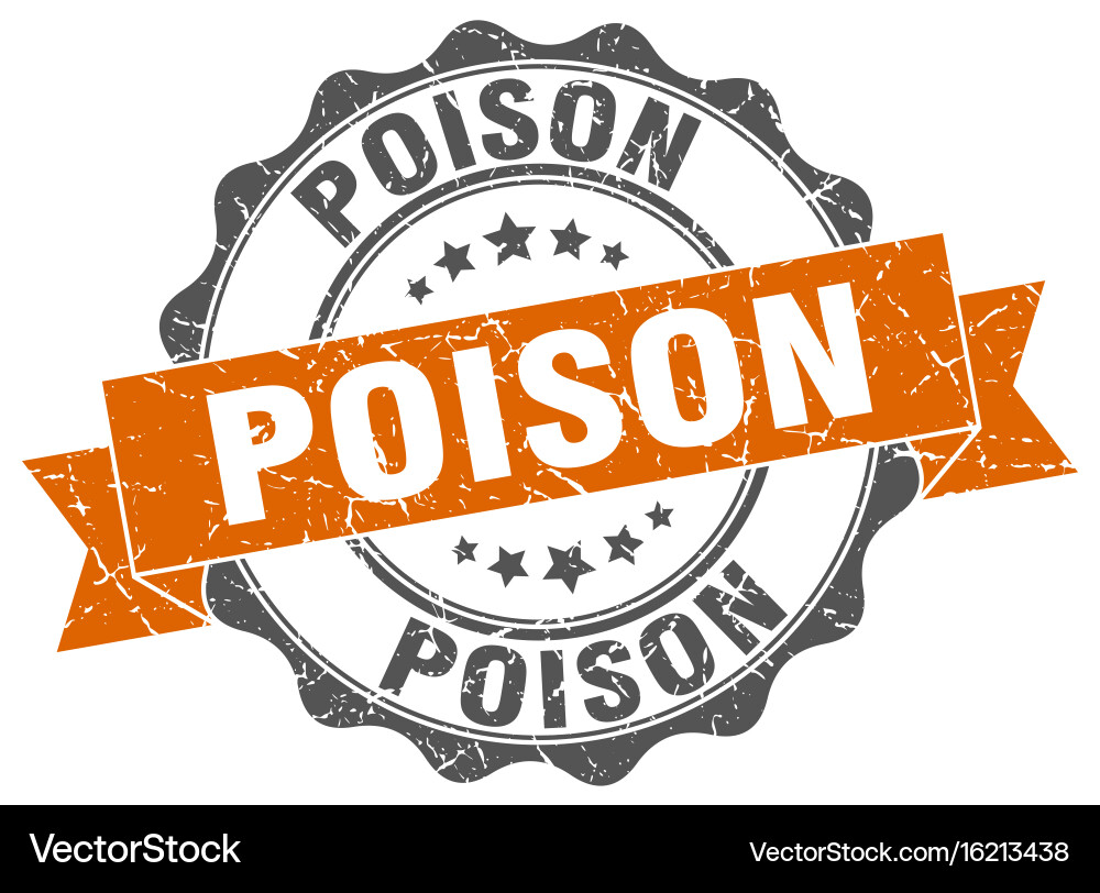 Poison stamp sign seal Royalty Free Vector Image