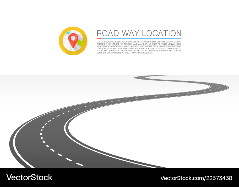 Road goes into the horizon Royalty Free Vector Image