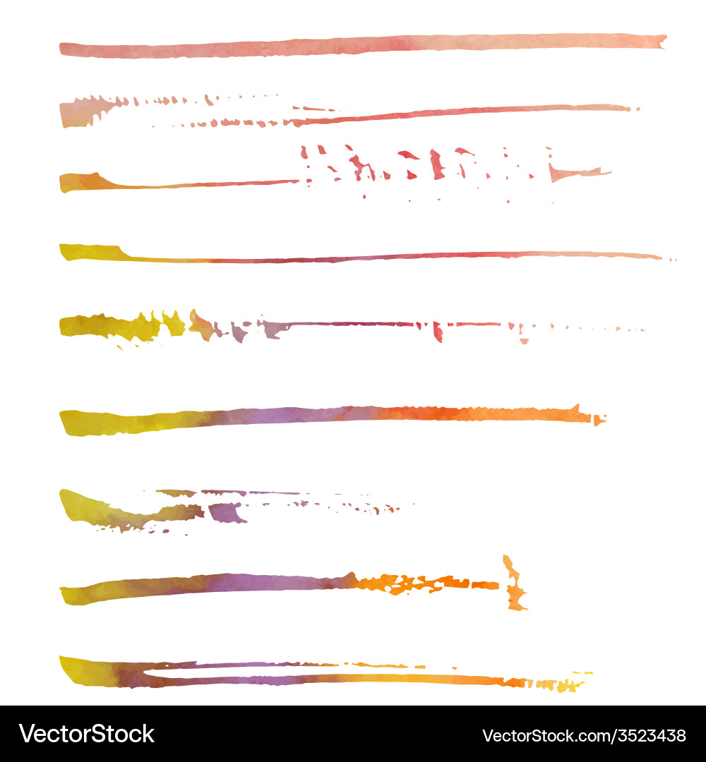 Set of watercolor brushes Royalty Free Vector Image