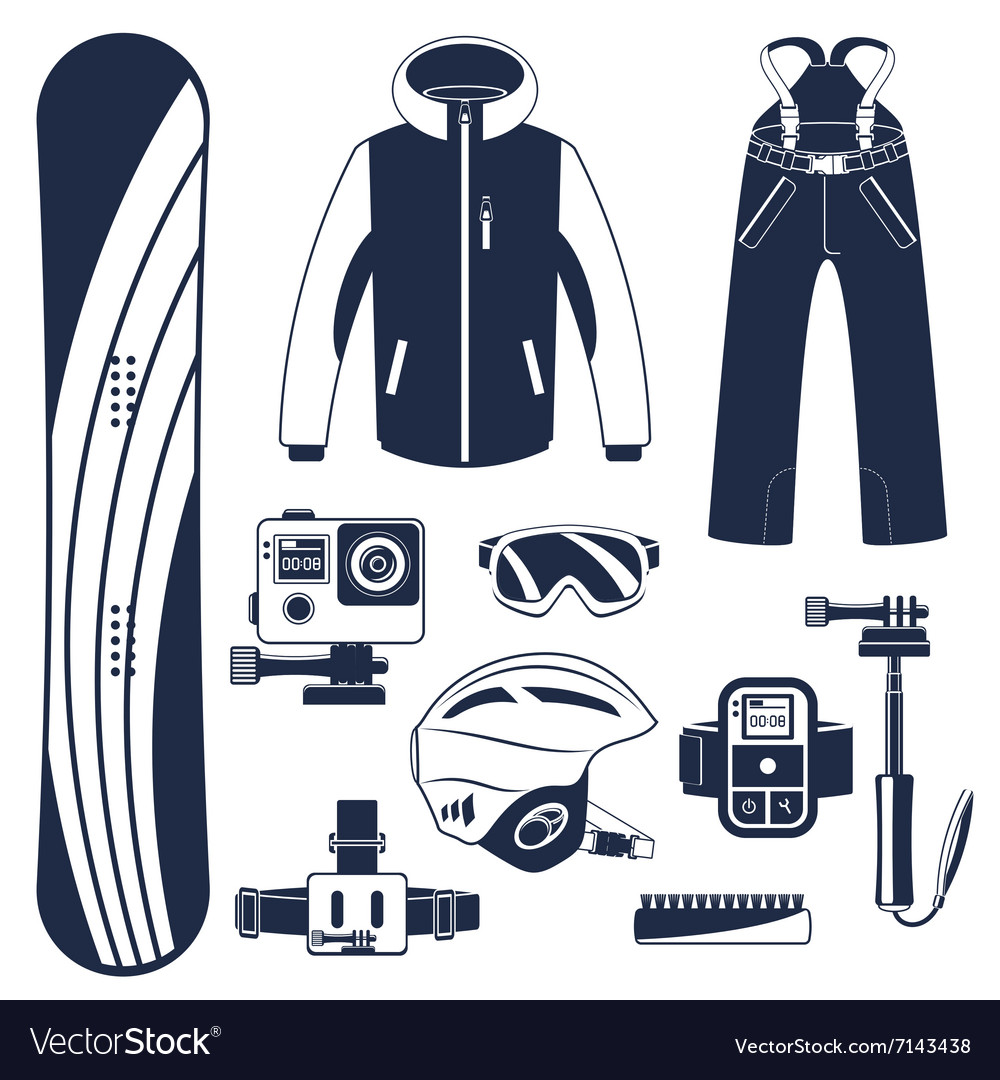 Snowboard extreme winter sports Royalty Free Vector Image