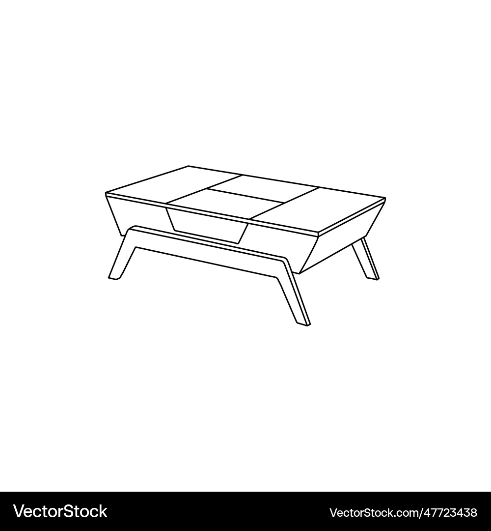 Table line art design template symbol sign Vector Image