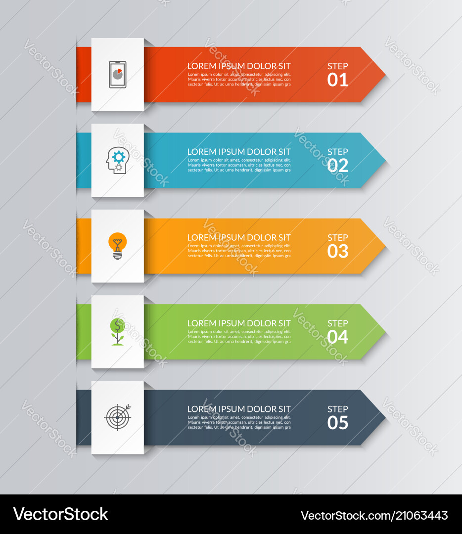 Arrows for business infographics Royalty Free Vector Image