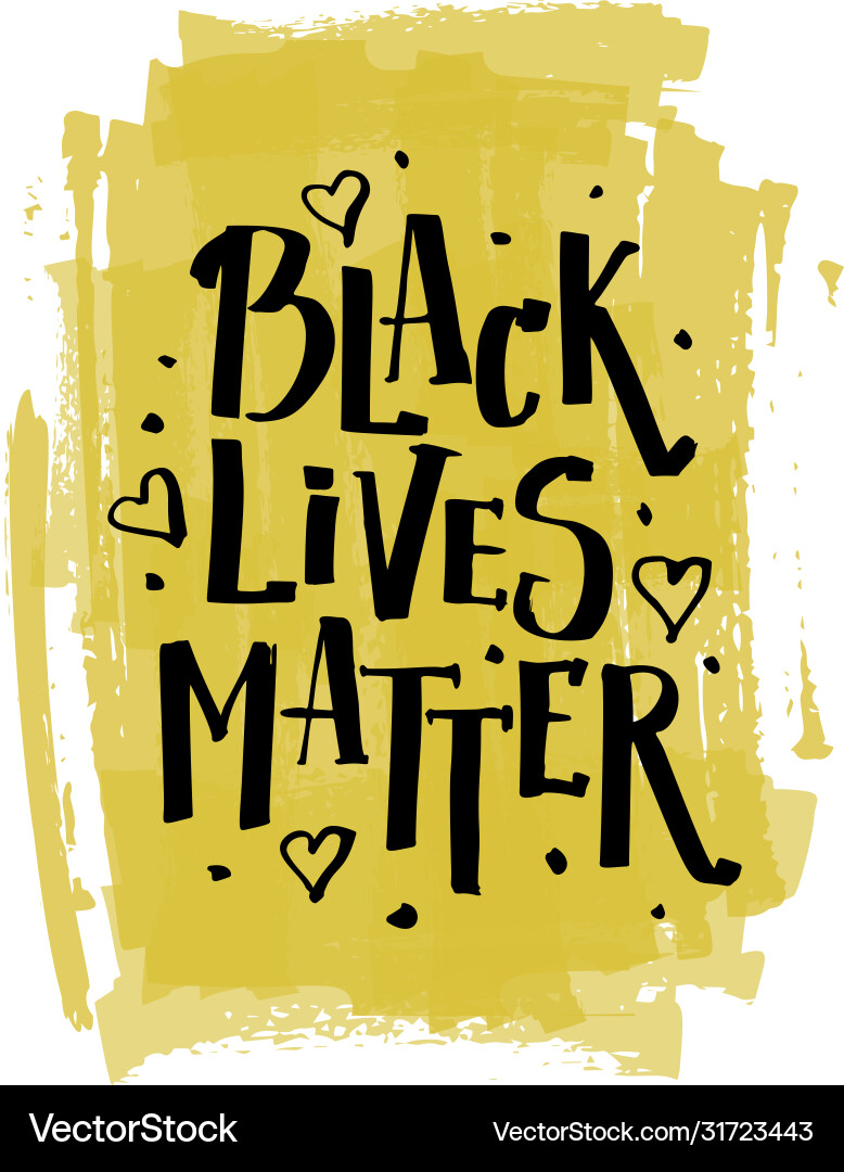 Black lives matter banner hand drawing Royalty Free Vector