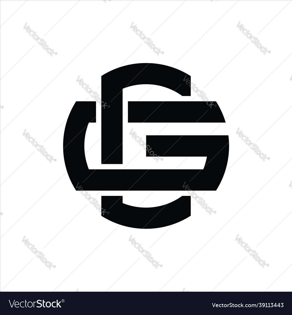 Cg logo monogram design template Royalty Free Vector Image