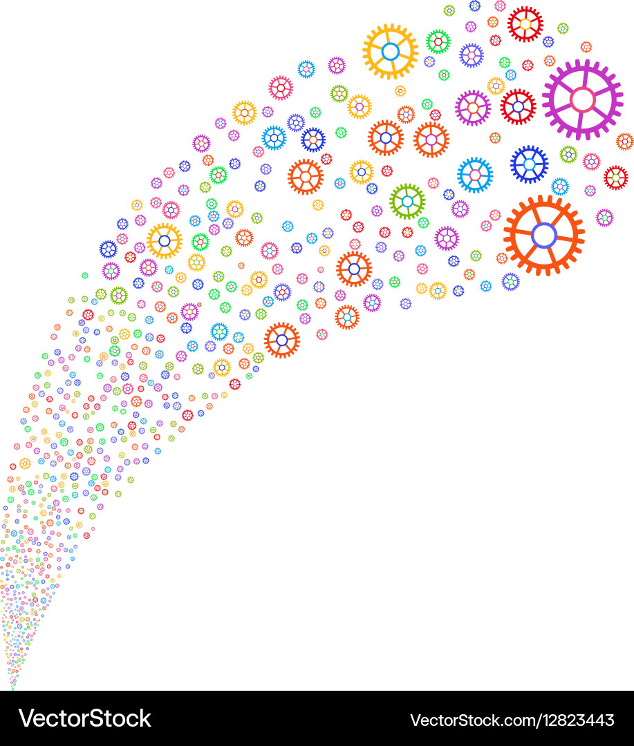 Clock wheel source stream Royalty Free Vector Image