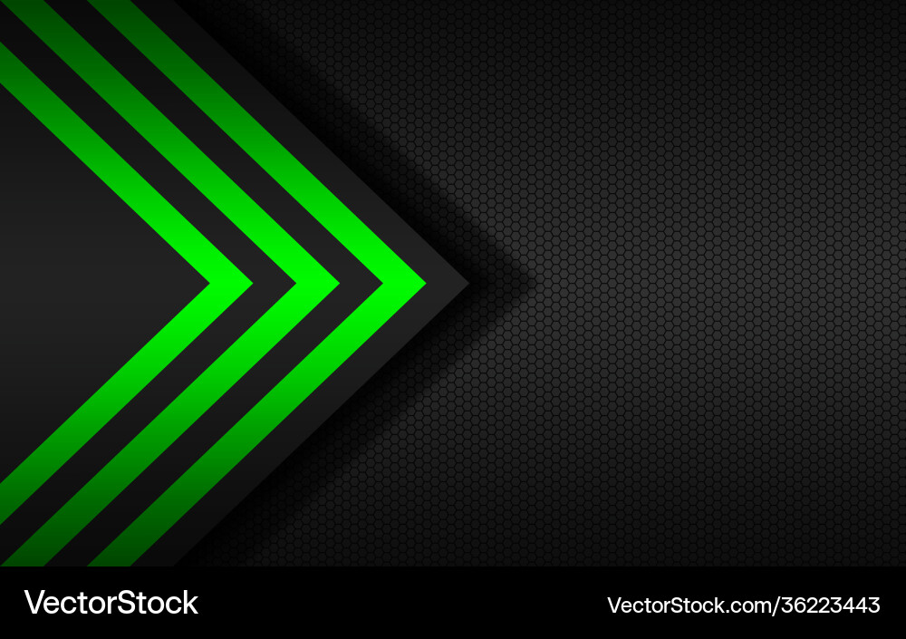 Modern technology background with green arrows Vector Image