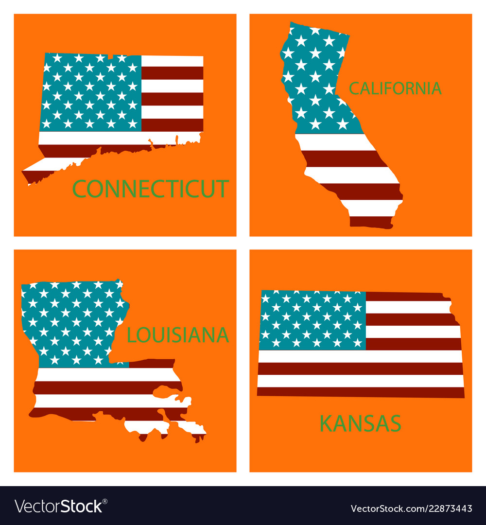 Poster map of united states america with state Vector Image