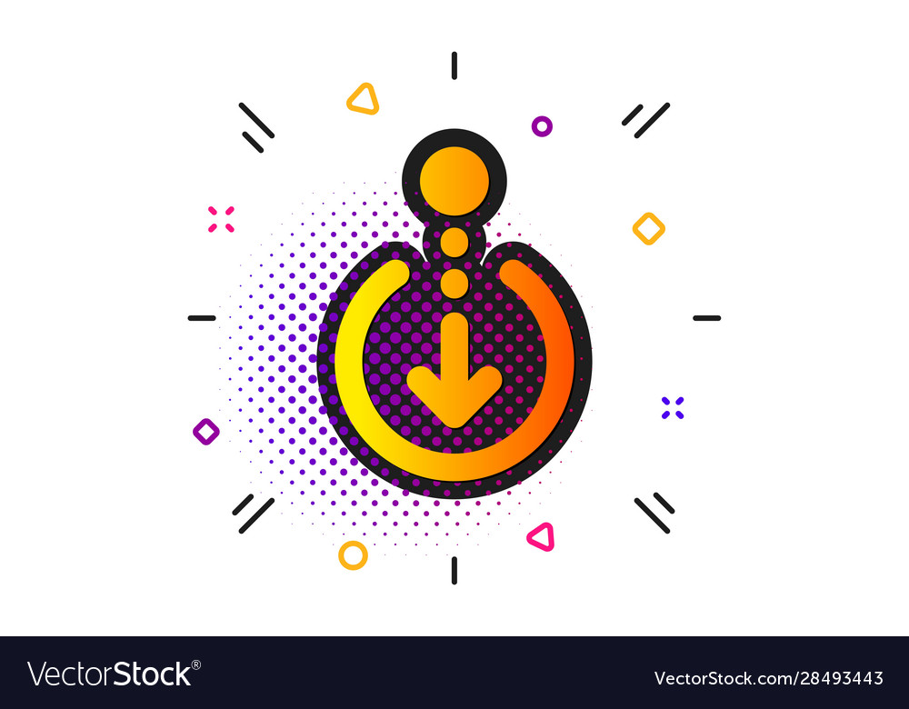 Scroll down arrow icon scrolling screen sign Vector Image