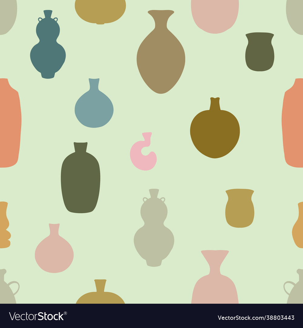Seamless pattern backdrop with set abstract Vector Image