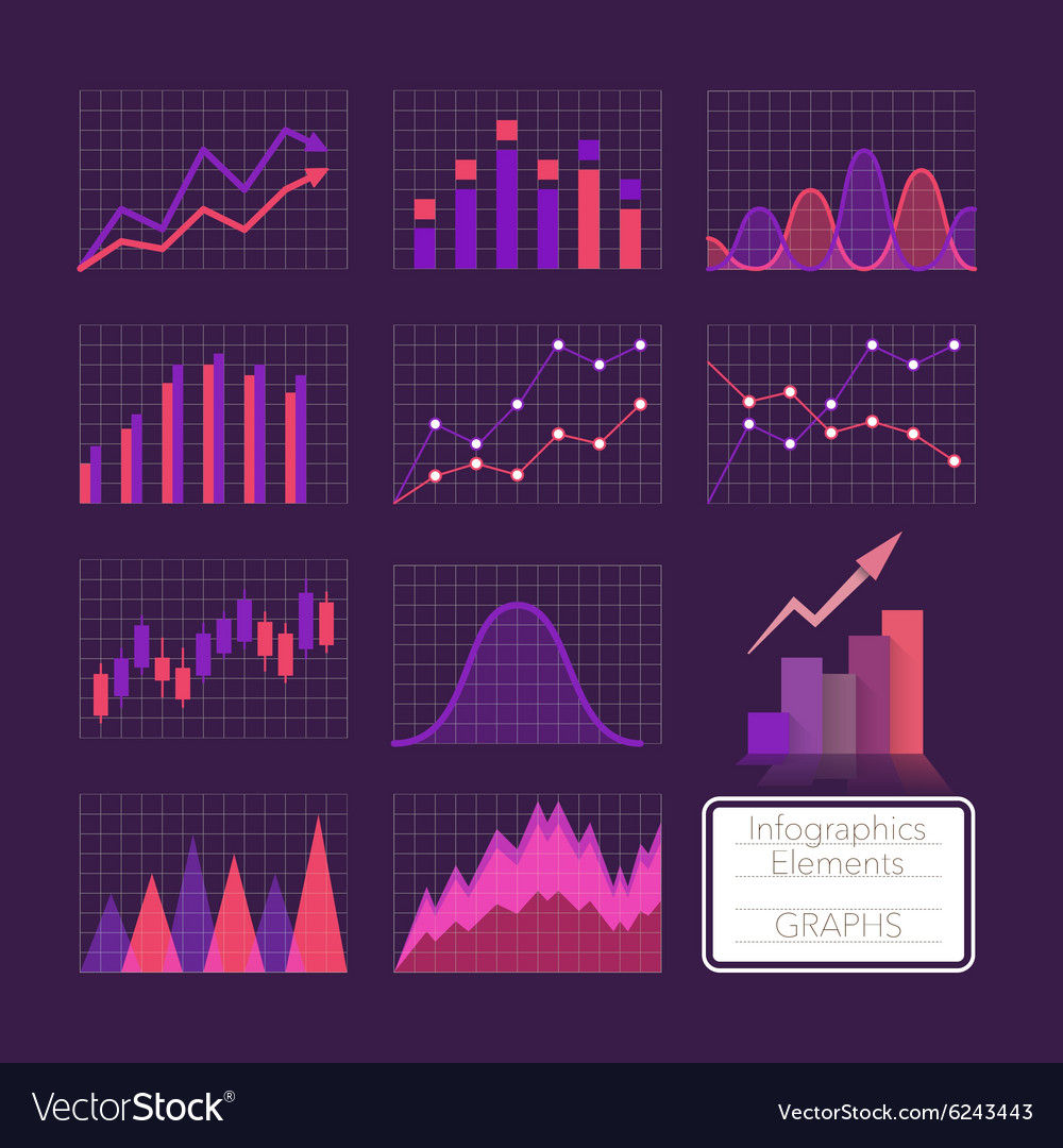 Set of charts Royalty Free Vector Image - VectorStock