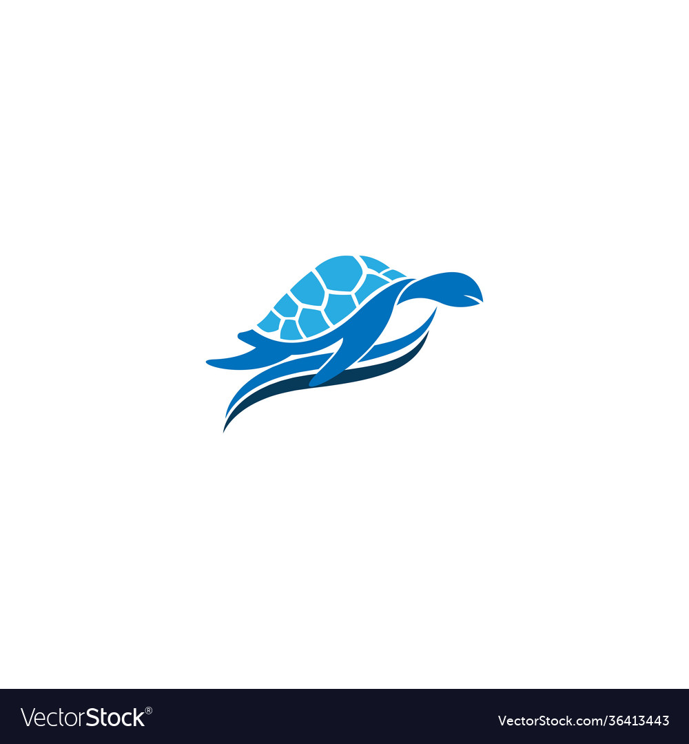 Turtle logo icon template design concept Vector Image