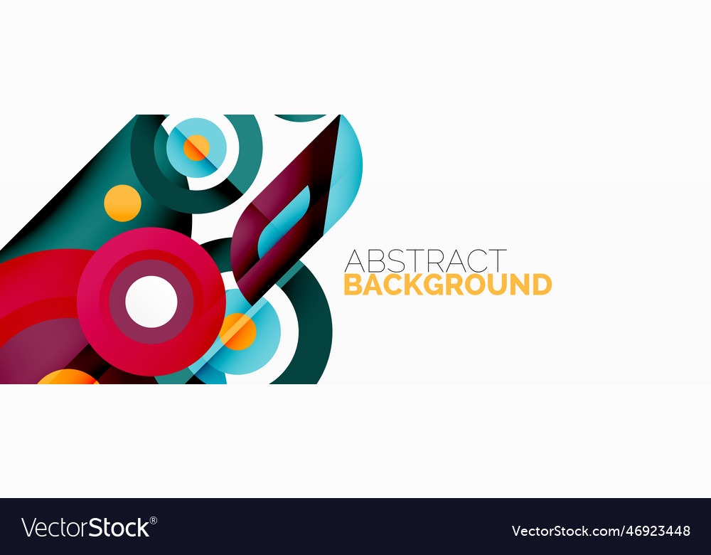 Abstract round shapes background minimalist Vector Image