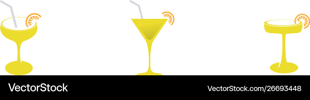 Cocktail glass icon - sign Royalty Free Vector Image