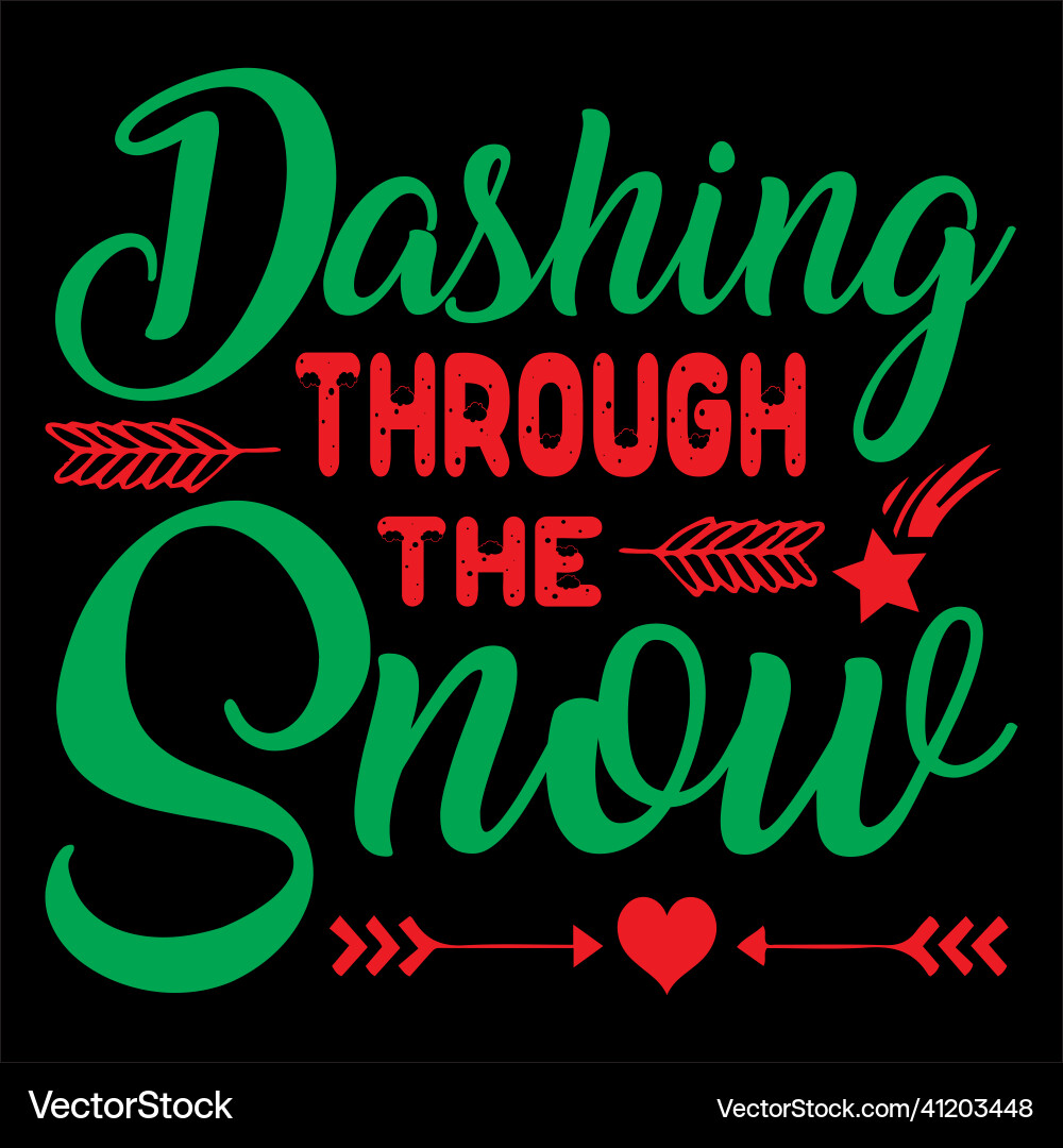 Dashing through the snow svg design Royalty Free Vector