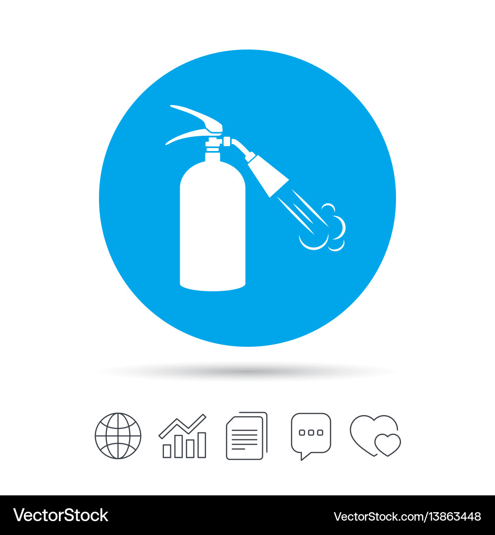 Fire extinguisher sign icon safety symbol Vector Image