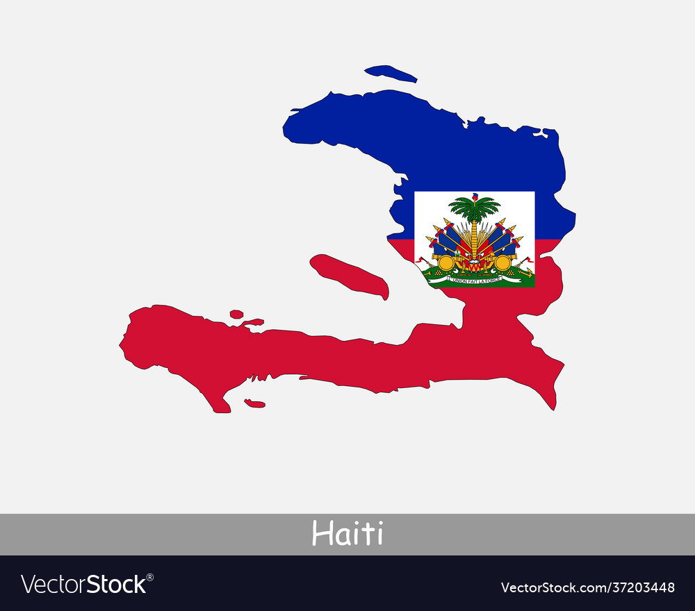 Haiti map flag Royalty Free Vector Image - VectorStock