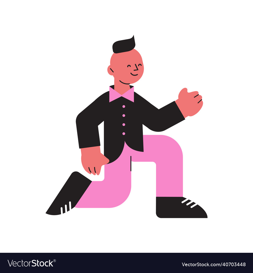 Male Model Flat Composition Royalty Free Vector Image