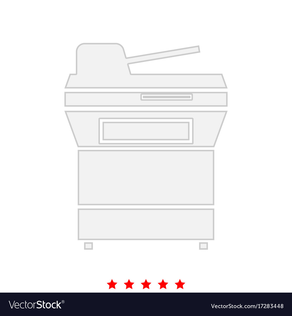 Multifunction printer or automatic copier it is Vector Image