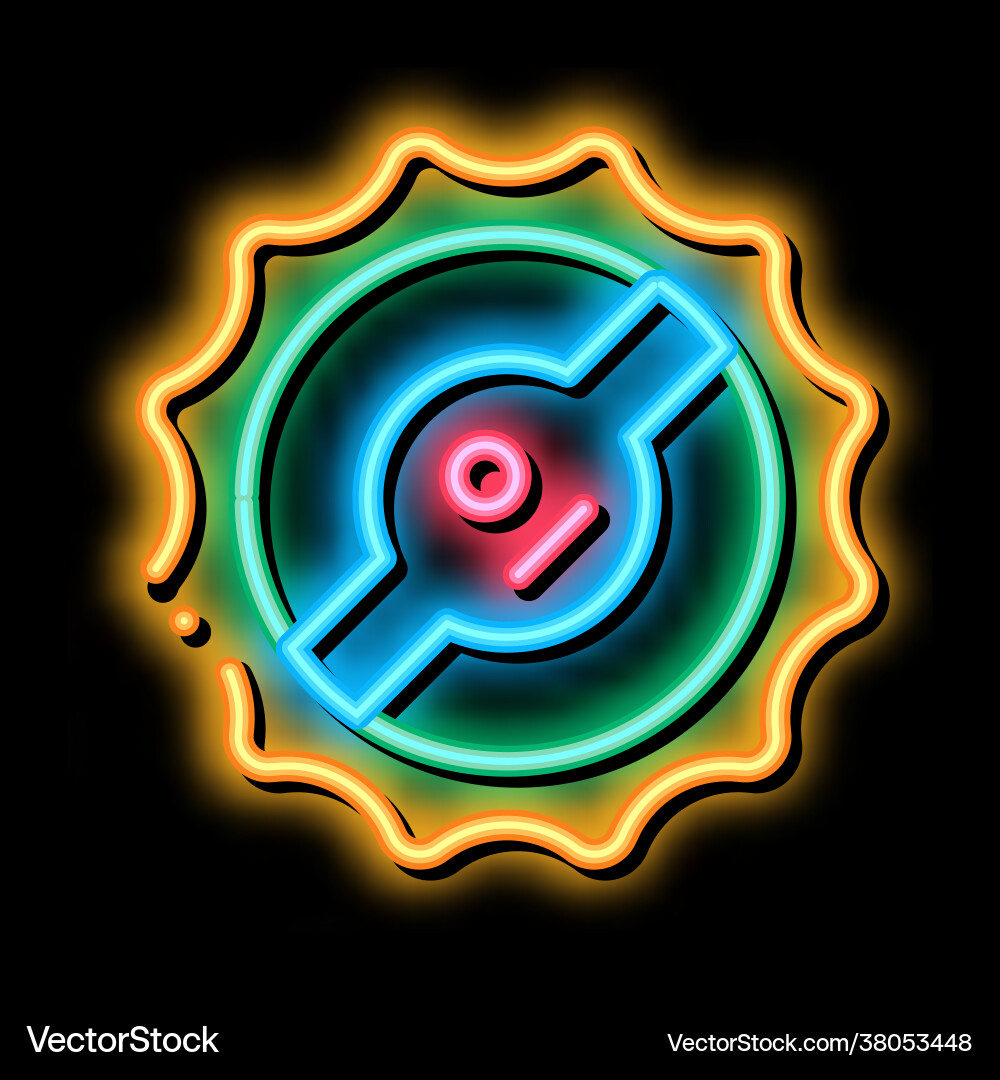 Non-gmo cross out neon glow icon Royalty Free Vector Image