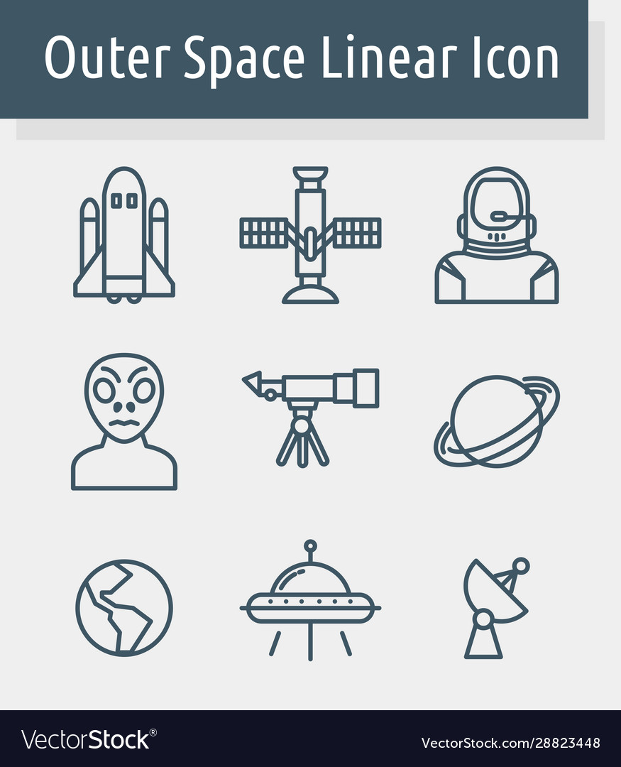 Outer space icon Royalty Free Vector Image - VectorStock
