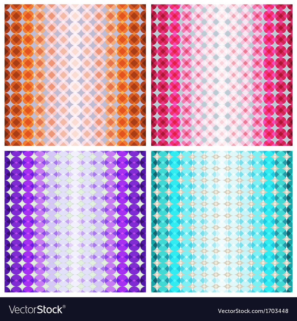 Set of four colorful geometric patterns Royalty Free Vector