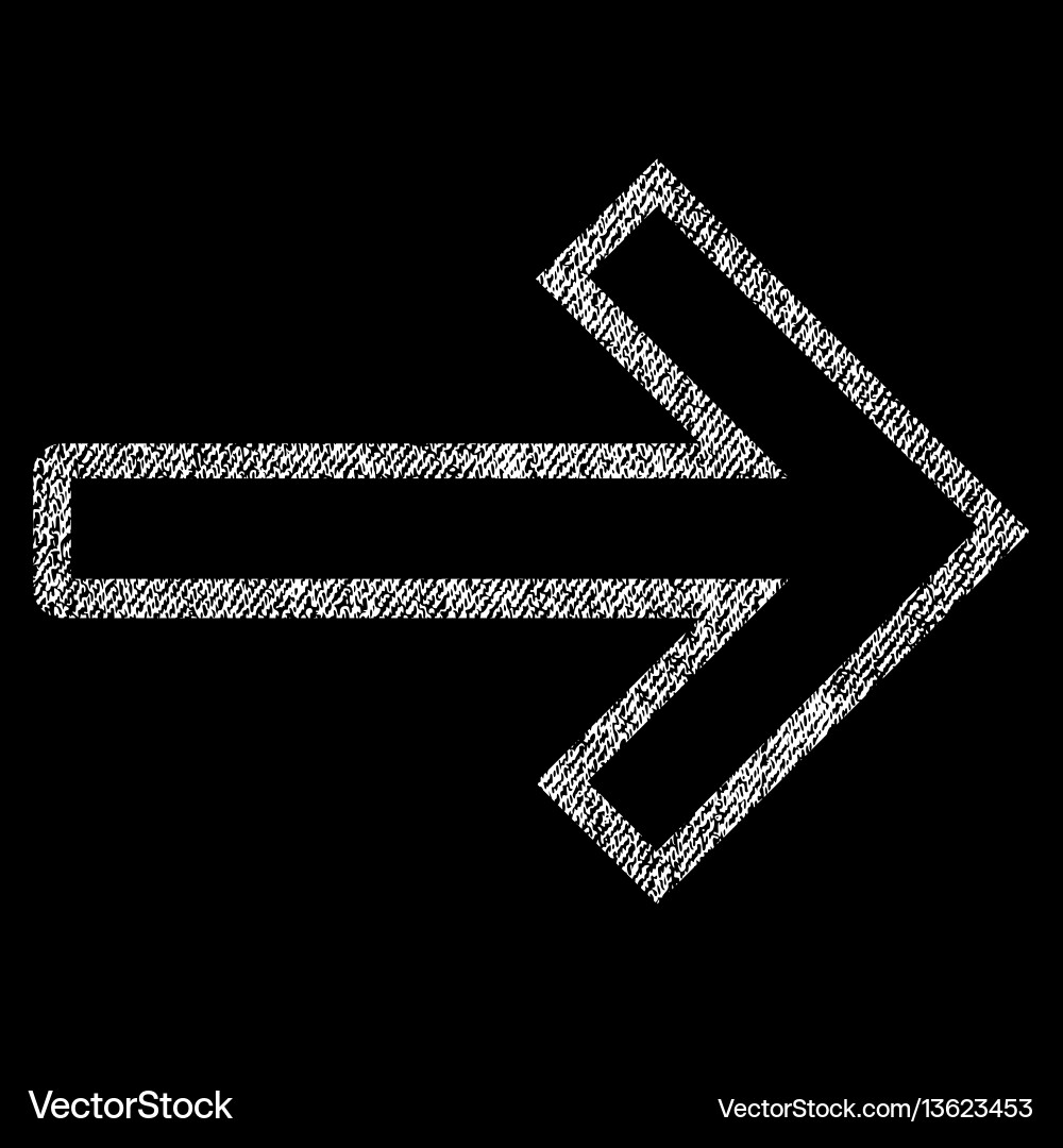 Arrow right fabric textured icon Royalty Free Vector Image