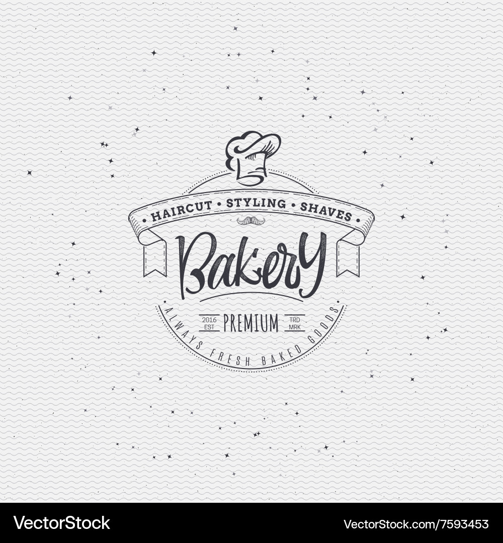 Bakery handwritten inscription hand drawn Vector Image