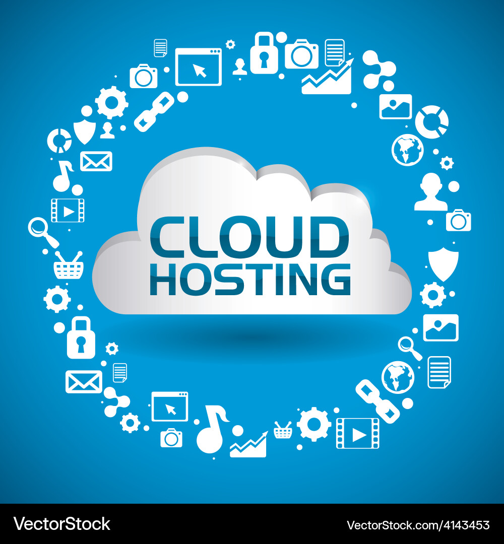 Cloud computing design Royalty Free Vector Image