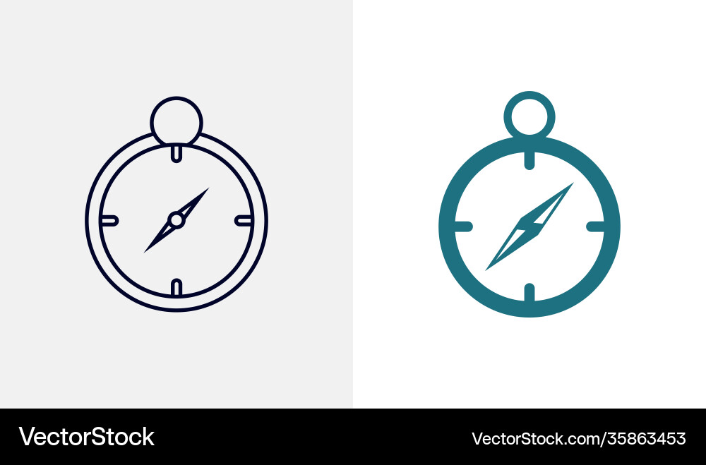 Compass icon template travel design icon concepts Vector Image