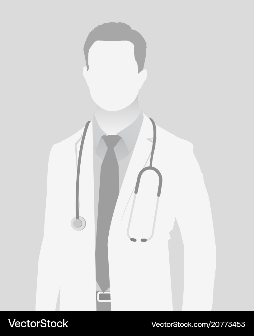 Default placeholder doctor half-length portrait Vector Image