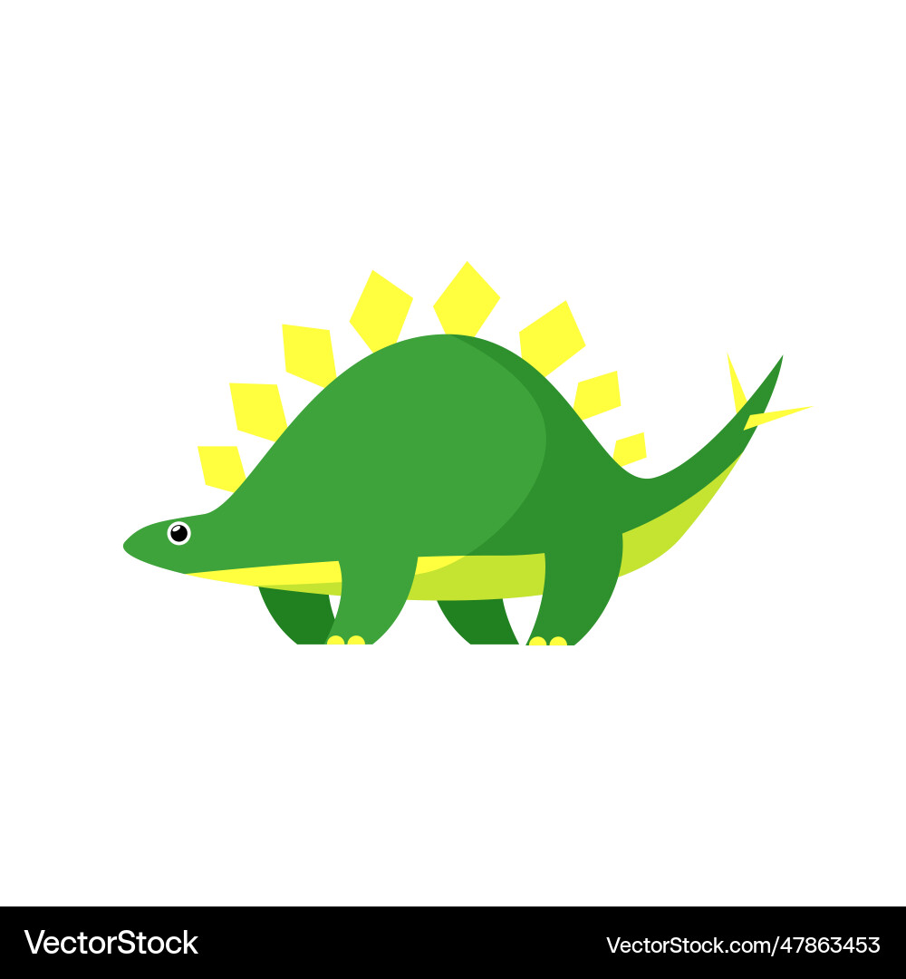 Green herbivorous dinosaur Royalty Free Vector Image