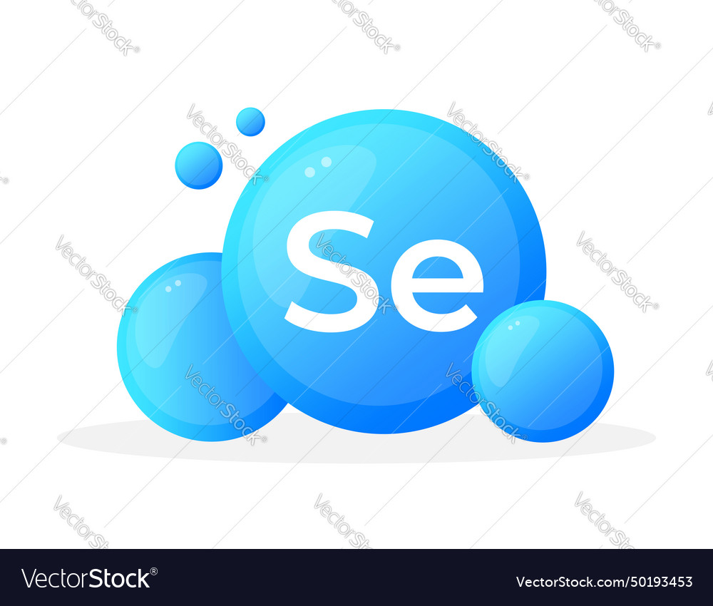 Minerals selenium se and vitamin for health Vector Image