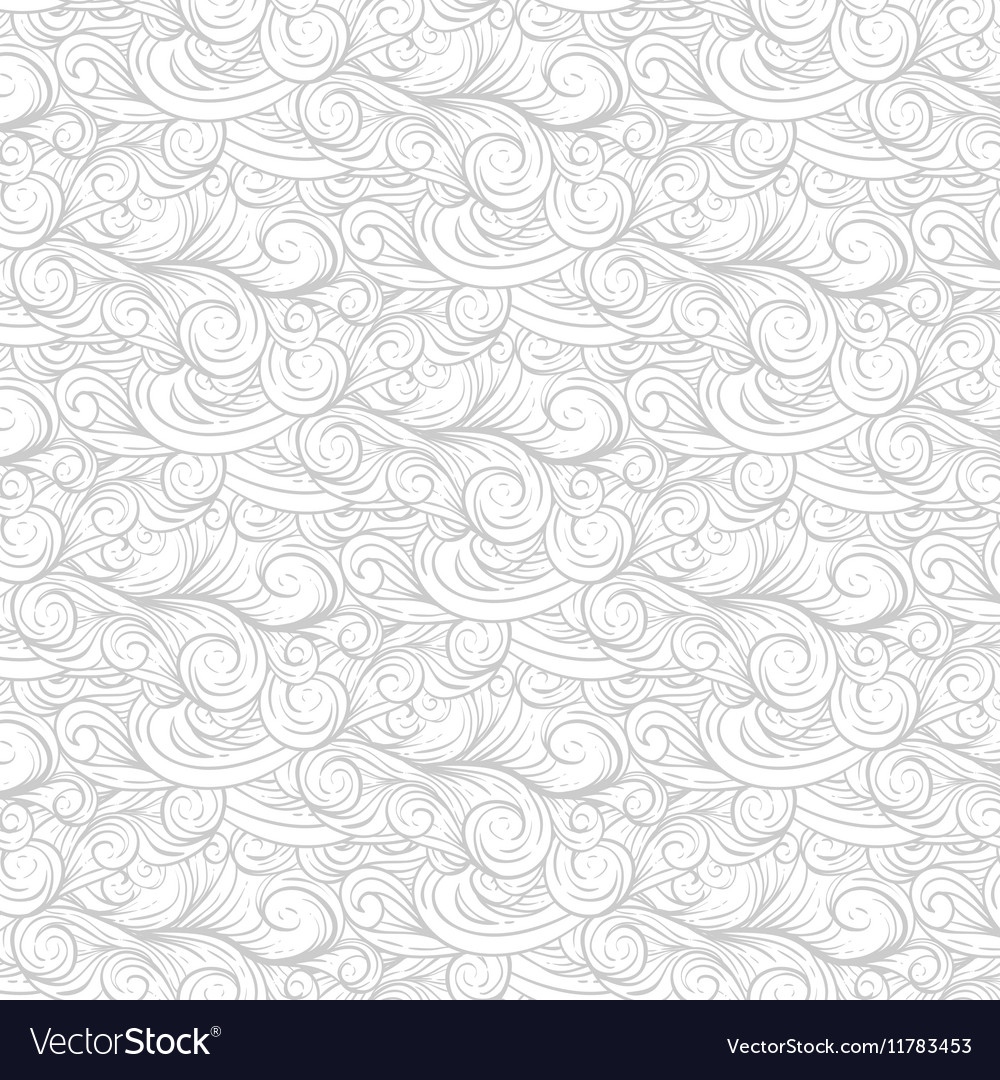 Swirl cloud pattern gray line pattern Royalty Free Vector