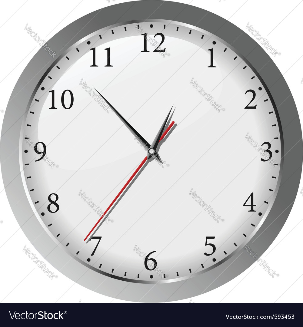 Wall clock Royalty Free Vector Image - VectorStock