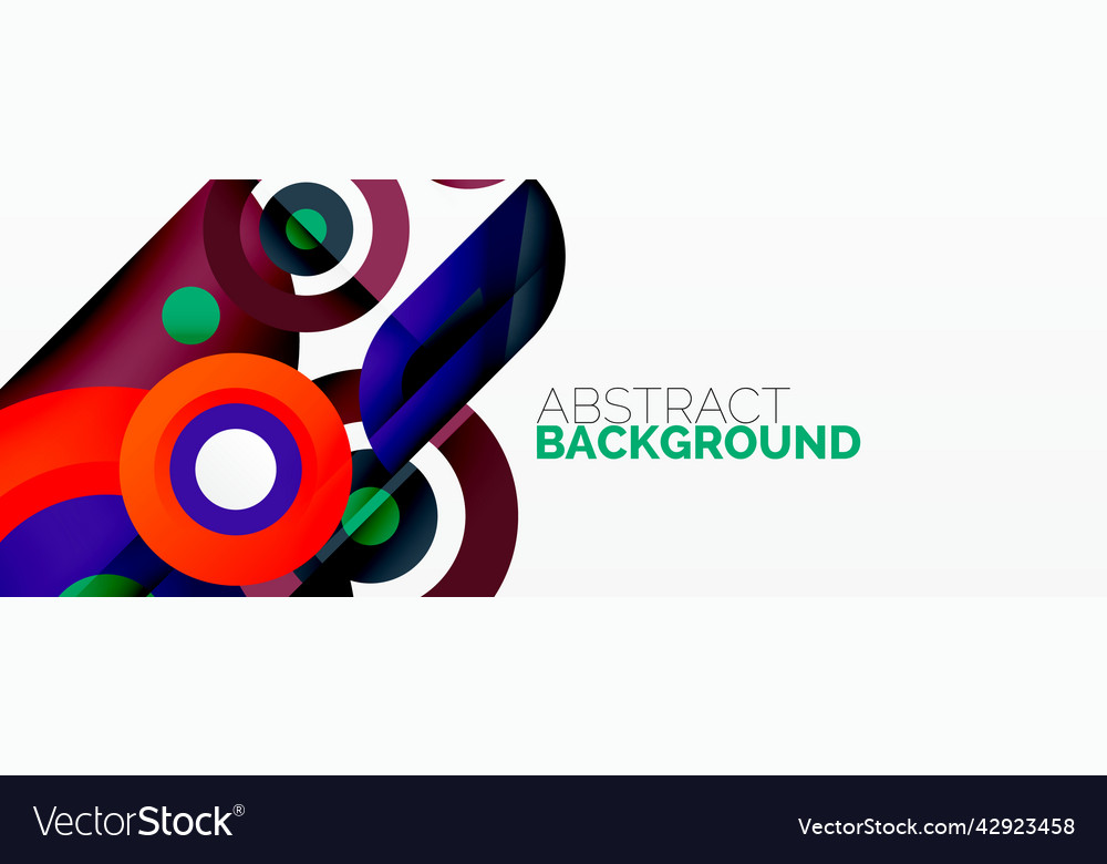 Abstract round shapes background minimalist Vector Image