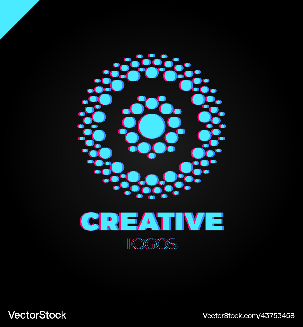 Clever and creative dots or point letter o logo Vector Image