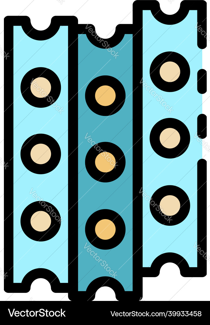Construction metal bars icon color outline Vector Image