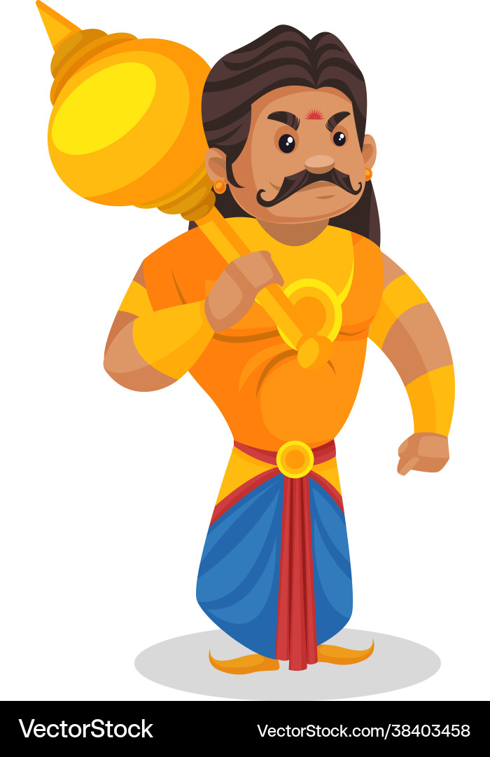 Duryodhana cartoon character Royalty Free Vector Image