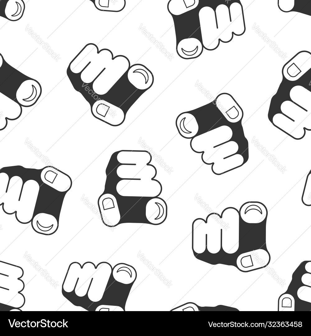 Finger point icon in flat style hand gesture Vector Image