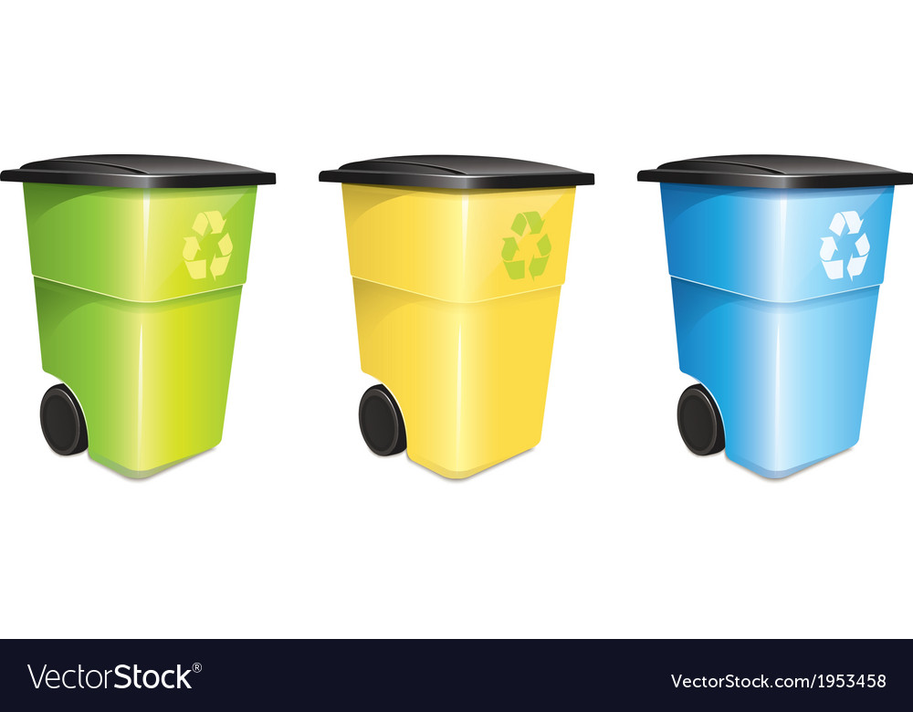 Garbage container set Royalty Free Vector Image