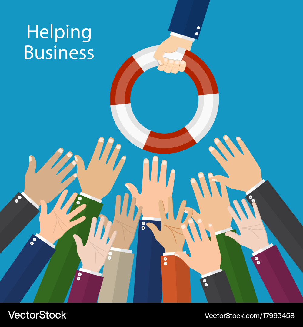 Helping business to survive Royalty Free Vector Image