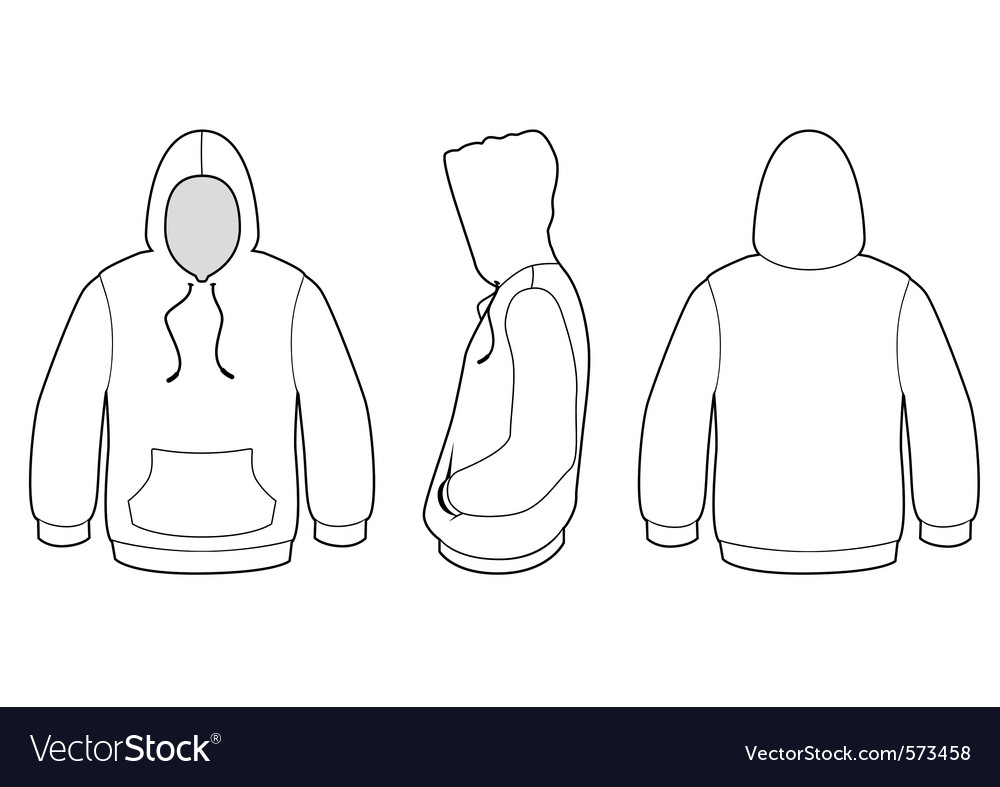 Hooded Sweater Template Royalty Free Vector Image