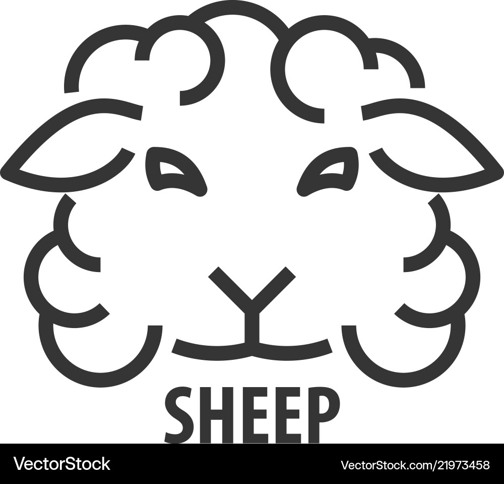 Line icon of sheep Royalty Free Vector Image - VectorStock
