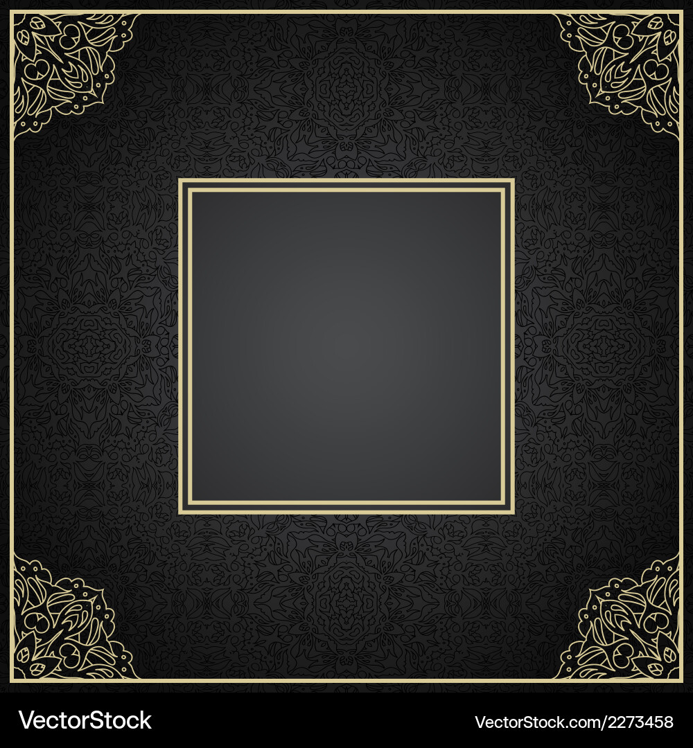Luxury vintage invitation frame with ornament Vector Image