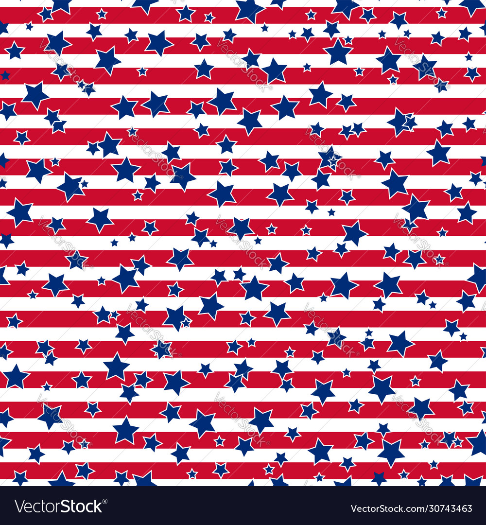 American stars and stripes seamless pattern Vector Image
